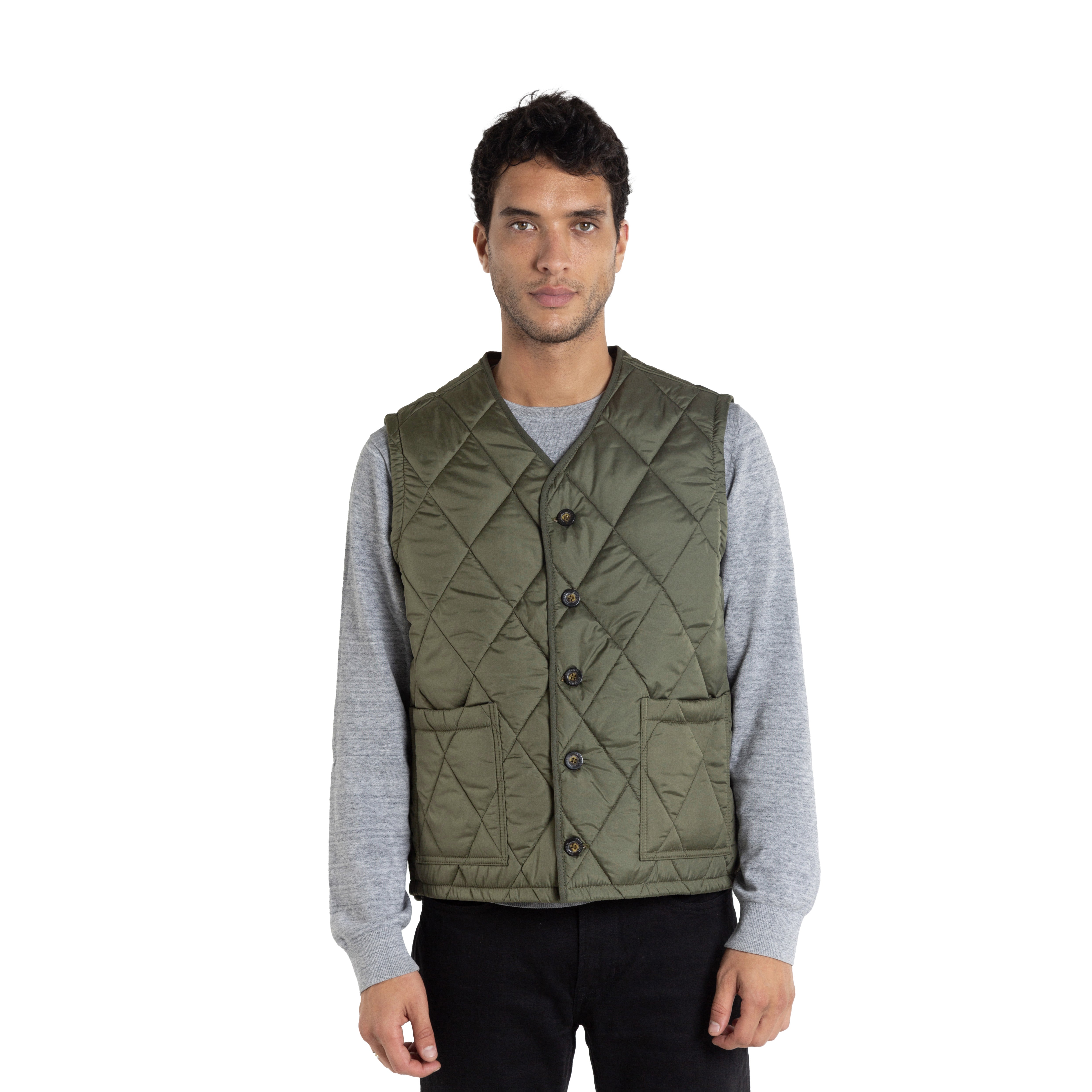 Chaleco Andrew Hombre de Algodón Verde – Briganti