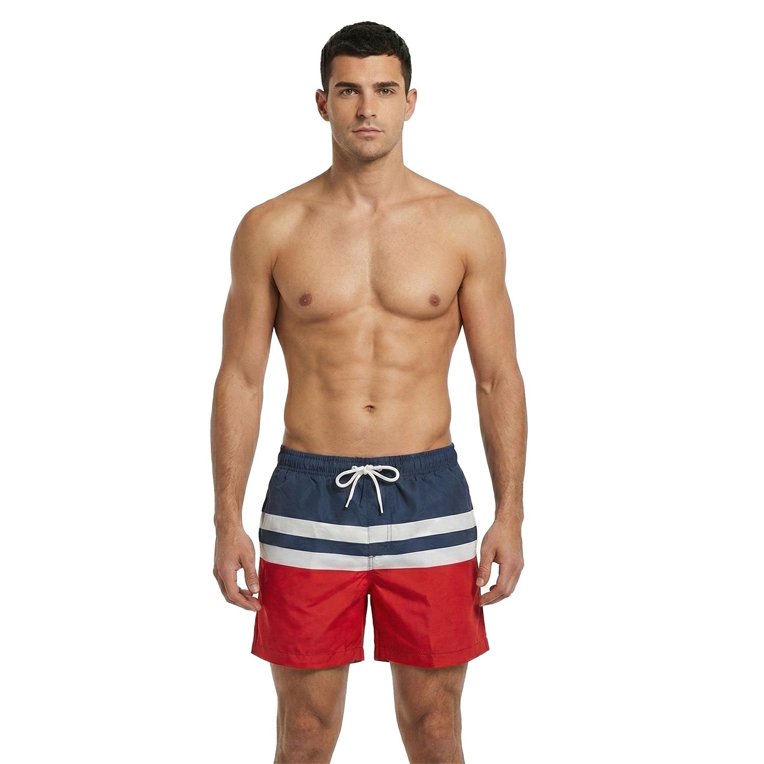 Short de Baño Finn Hombre de Poliéster Rojo – Briganti